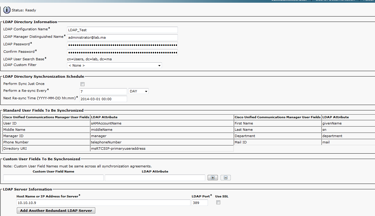 Solved Cisco Unity Connection With Ldap Problem Cisco Community